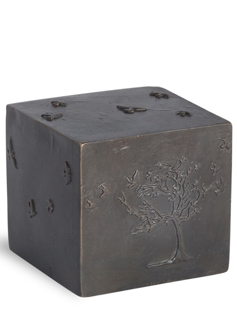 Bronze cremation urn for ashes: tree and birds | legendURN US