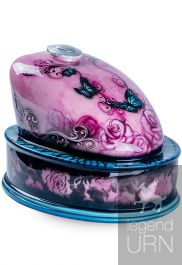 Motorcycle Gas Tank Urn for Ashes 'Pink Butterflies' | legendURN US