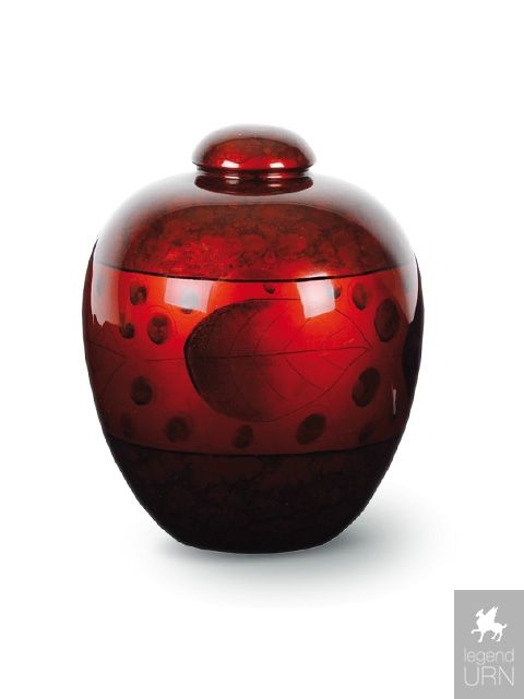 Long-lasting and affordable fiberglass Urn 'Spirit' red | legendURN US