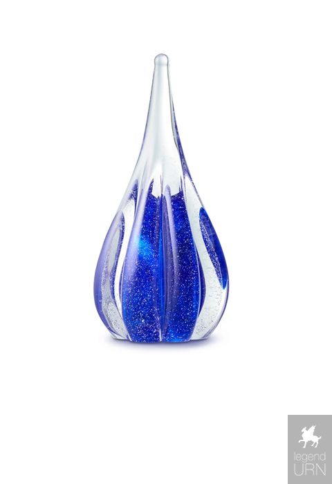 Glass keepsake urn for ashes that catches the light | legendURN US