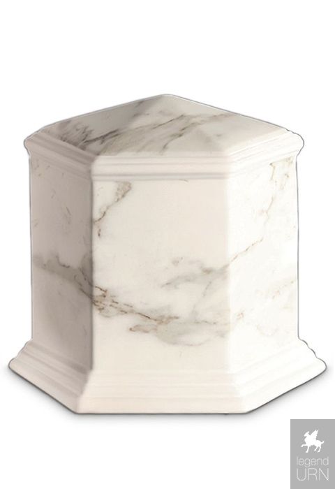 Cremation Urn 'Marble Effect' made from quality porcelain | legendURN US