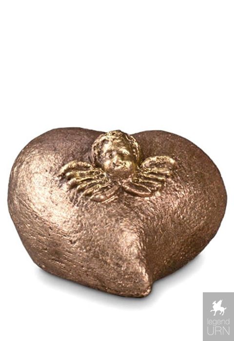 Handmade Small Urn for Ashes 'Angel in my heart' | legendURN US