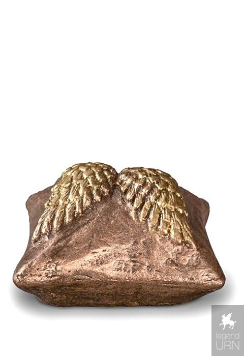 Handmade Small Urn for Ashes 'Angel wings' | legendURN US