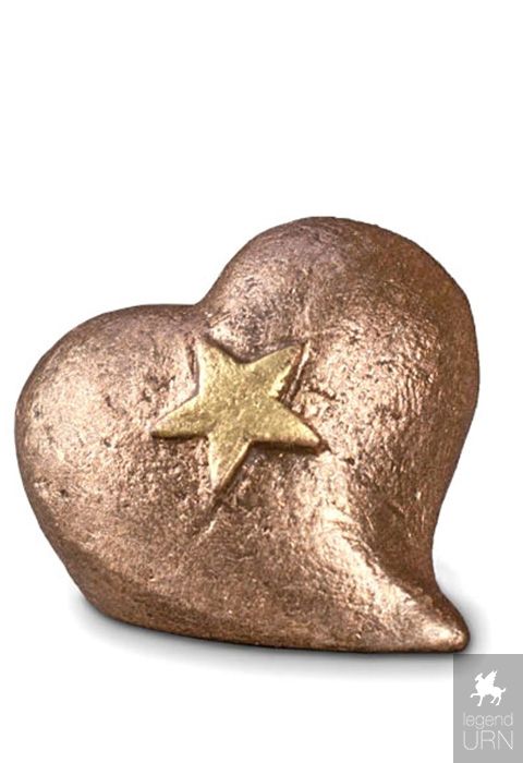 Handmade Small Urn for Ashes 'Star in my heart' | legendURN US