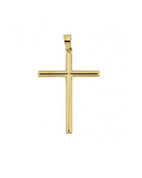 14 carat yellow gold Memorial Pendant 'Tube shaped cross' | legendURN US