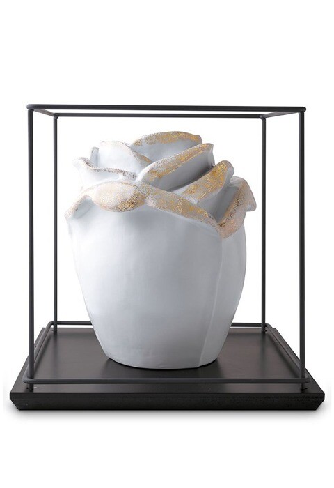 Porcelain urn for ashes 'Princess Pure Gold Stardust' - Luxurious urn ...